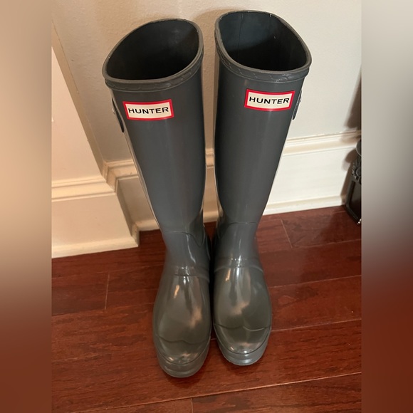 Shoes | Hunter Gray Boots | Poshmark